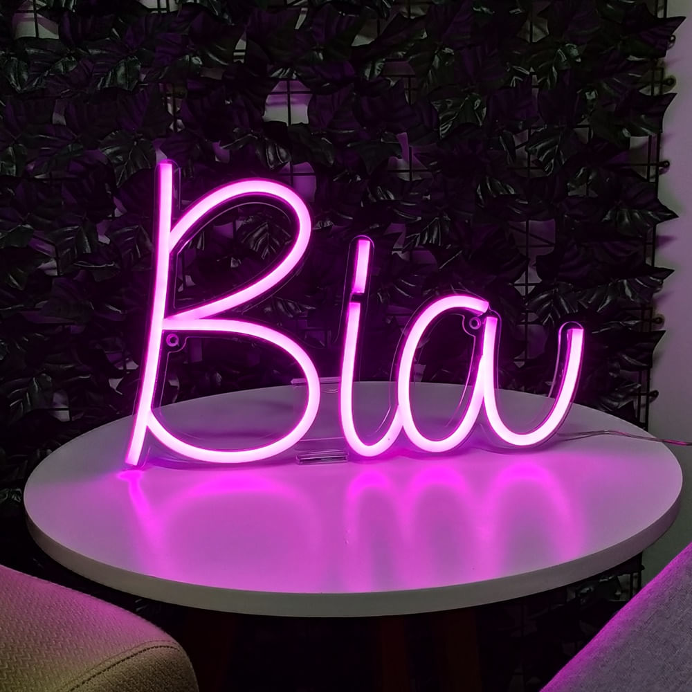 Letreiro Neon de LED Personalizada - Nome, frase ou palavra com 3 ...