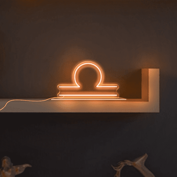 Luminoso em Neon LED AMBAR - Libra - Acrílico 6mm